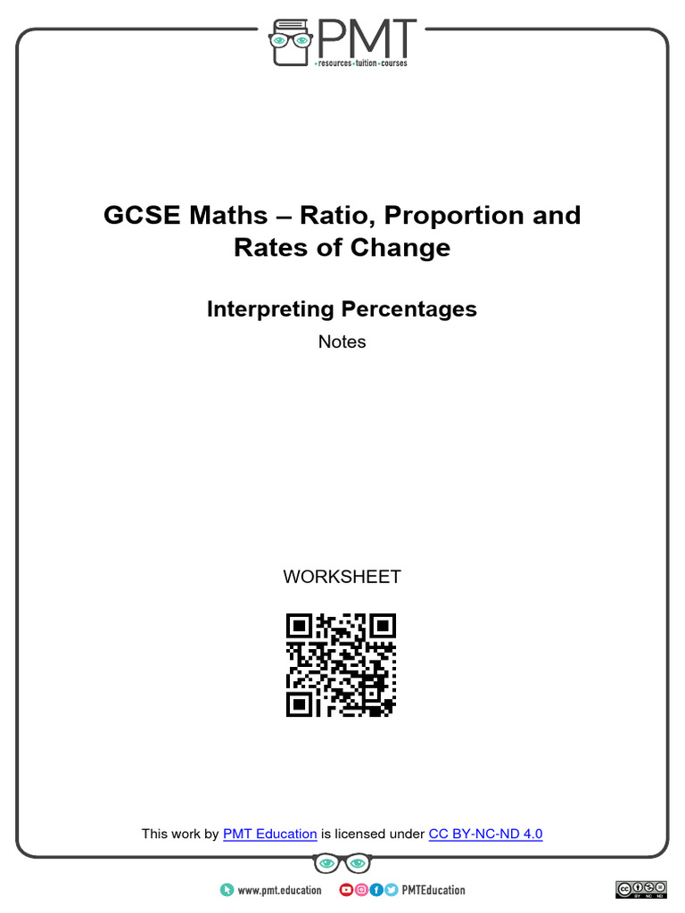 D. Interpreting Percentages | PDF | Percentage | Decimal