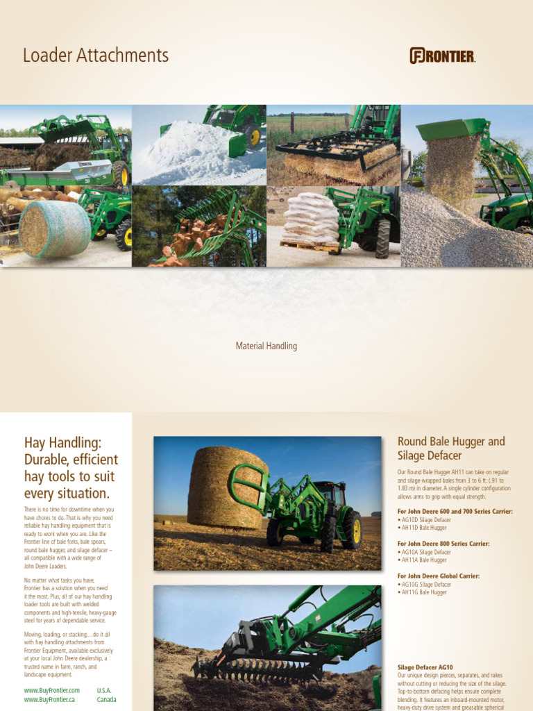 Frontier Hay Handling Loader Attachments | PDF | Loader (Equipment) | Hay