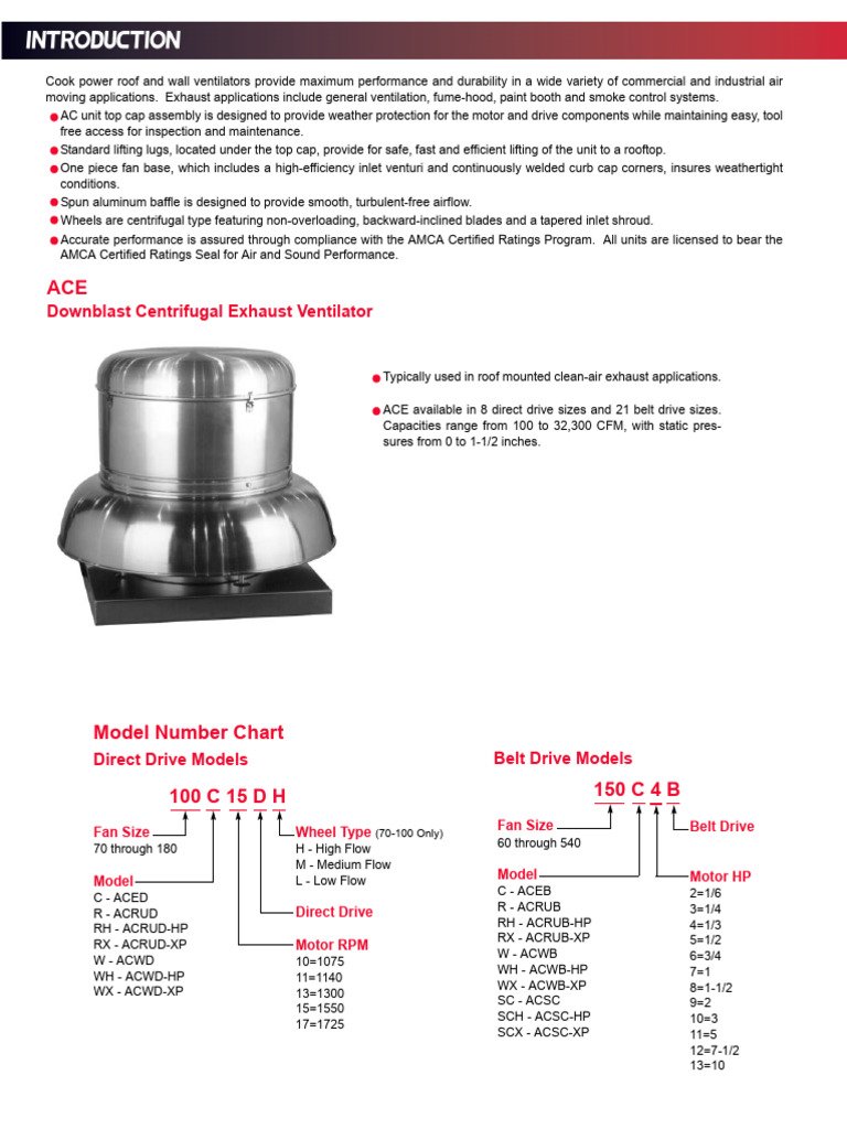 Loren Cook ACED Brochure1 | PDF | Horsepower | Mechanical Engineering