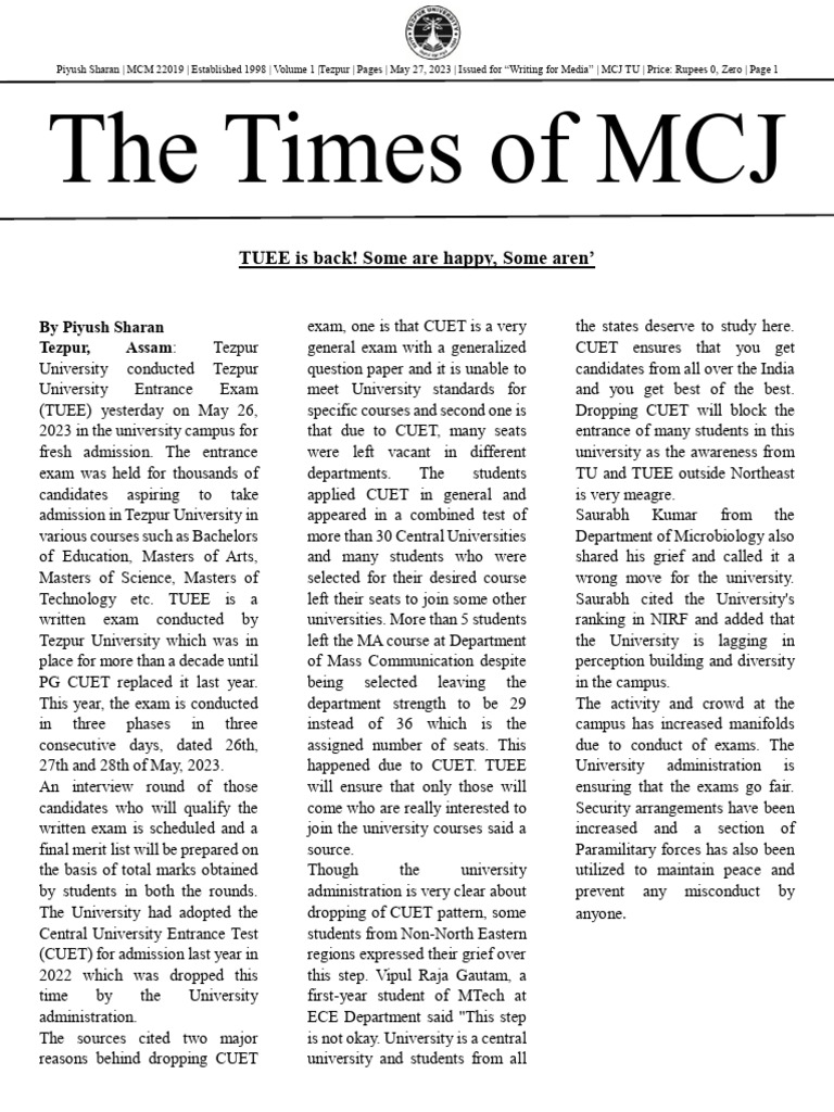 Hard News 1 | PDF