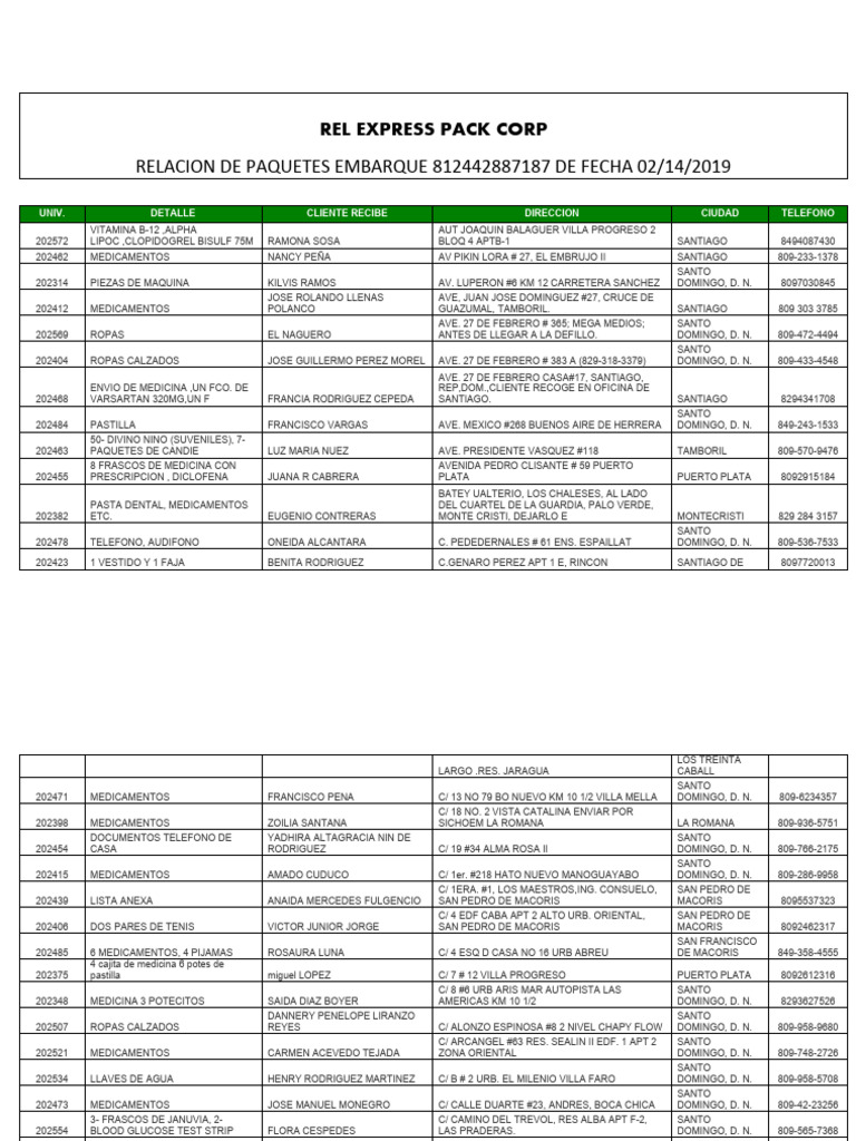 REL EXPRESS PACK CORP | PDF