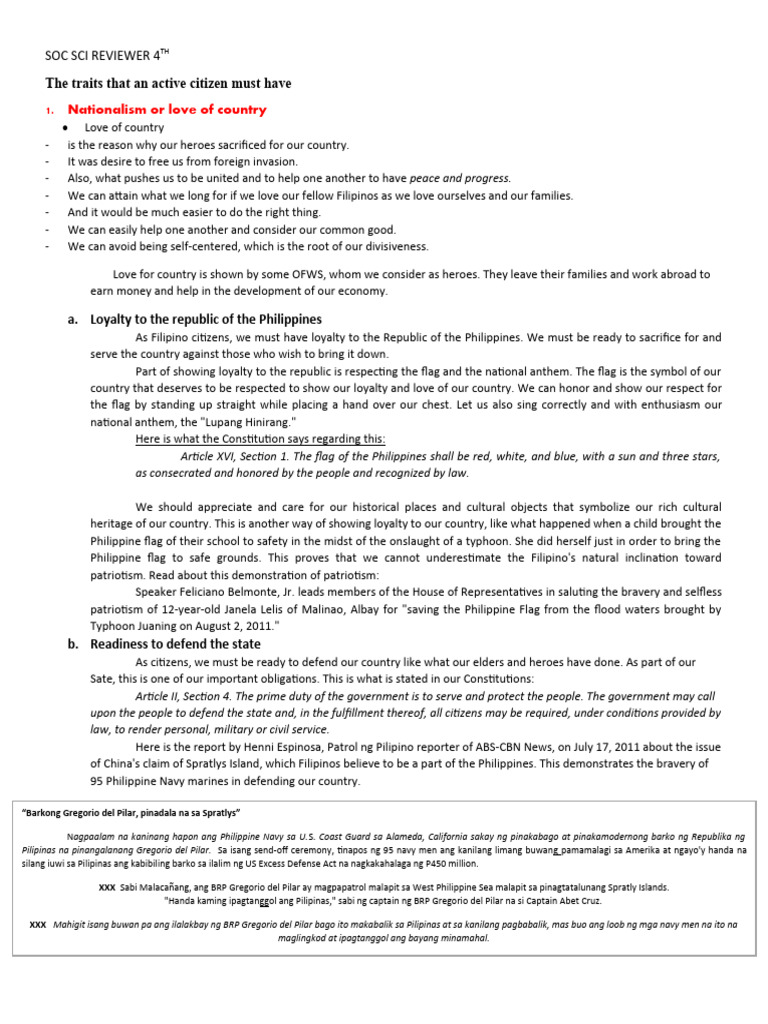 Soc Sci Reviewer 4TH | PDF | Biodegradation | Philippines