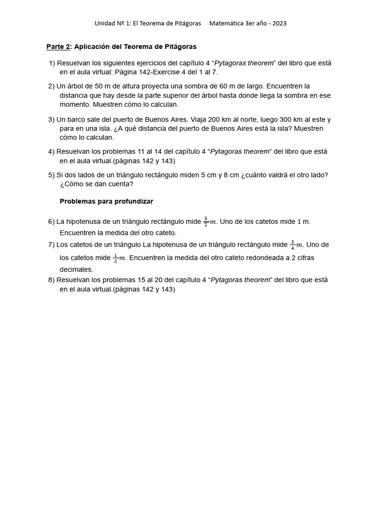 02 El Teorema de Pitágoras - Parte 2 | PDF