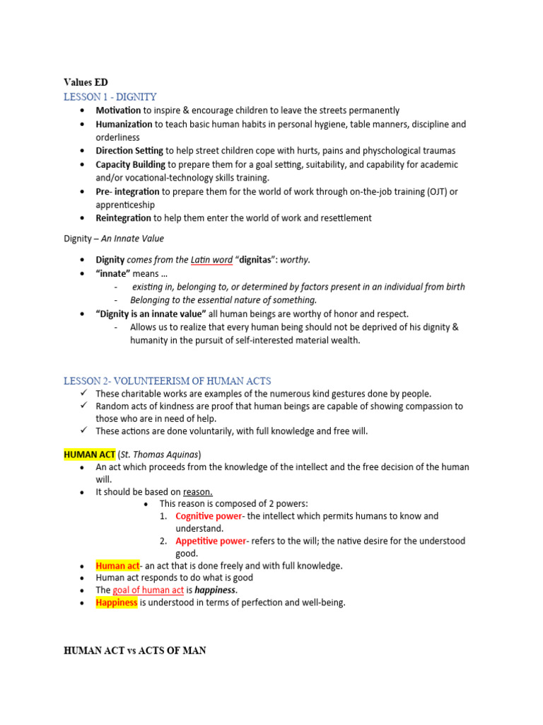 Values ED | PDF | Decision Making | Intention