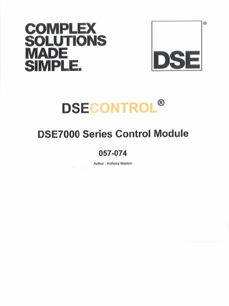 Dse Control - Deep Sea | PDF