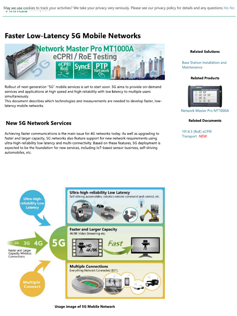 Faster Low-Latency 5G Mobile Networks Measuring Network Latency and Time Synchronization | PDF