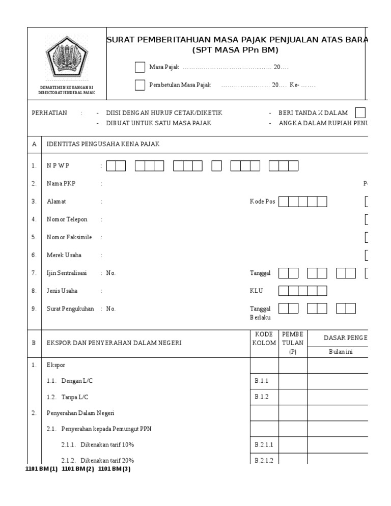 SPT Masa PPNBM 1101bm Put | PDF
