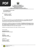Letter - Conduct of School Intramurals | PDF