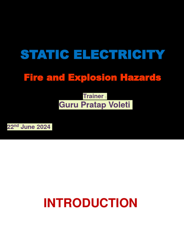 Static Charge Training | PDF | Electrostatic Discharge | Building Engineering