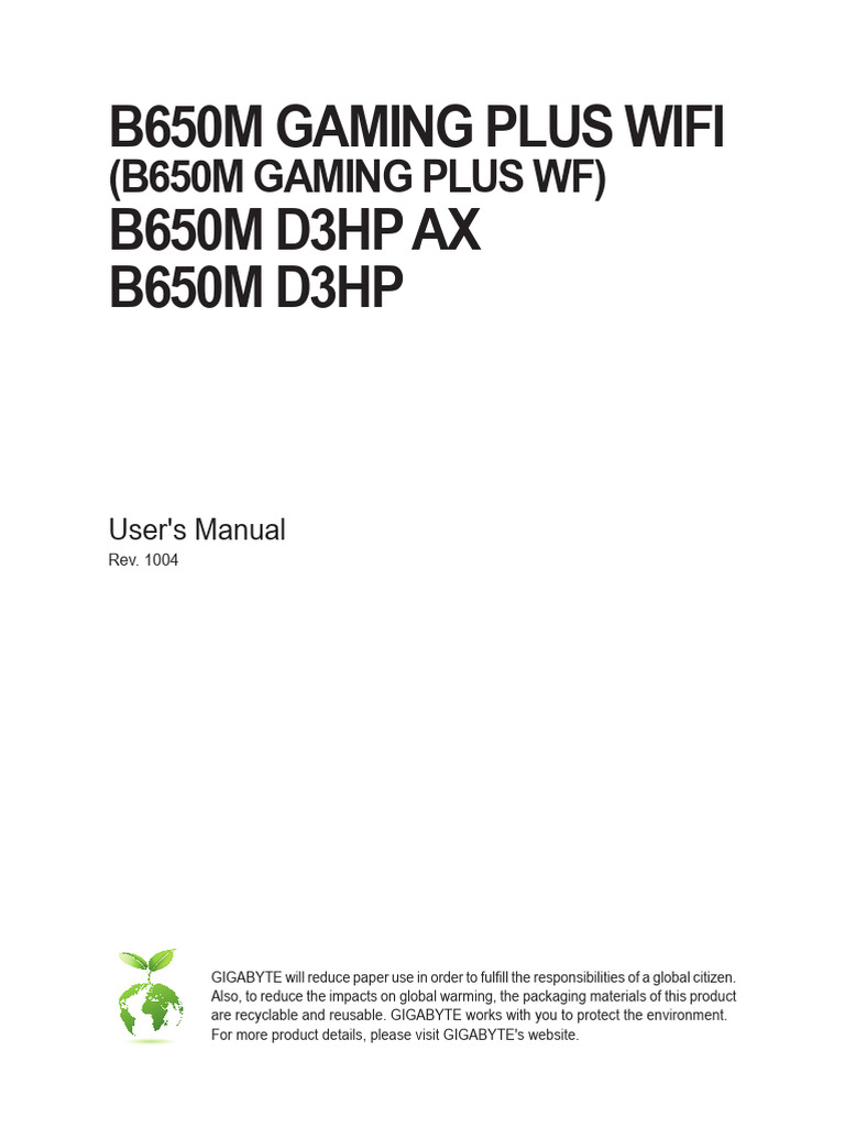 MB Manual B650m-Series 1004 e | PDF | Usb | Solid State Drive