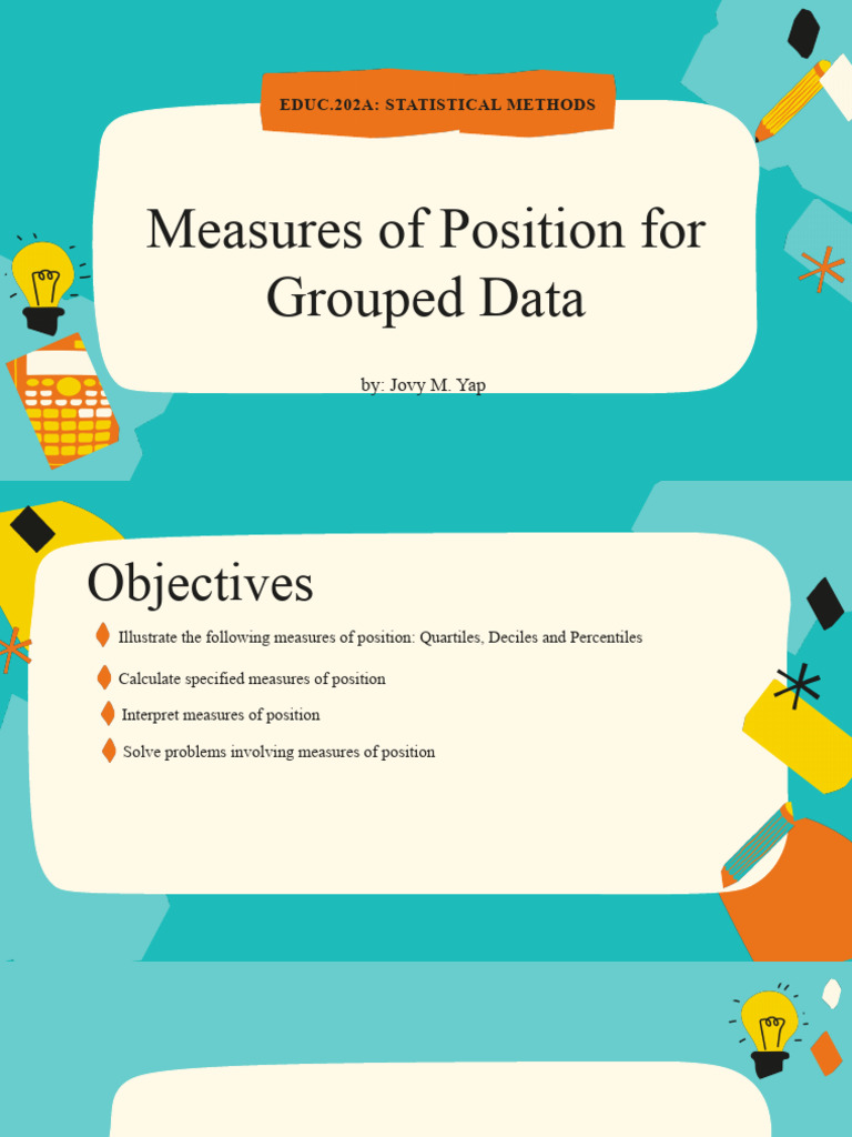 Measures of Position For Grouped Data FINAL Yap Jovy | PDF | Quartile | Percentile