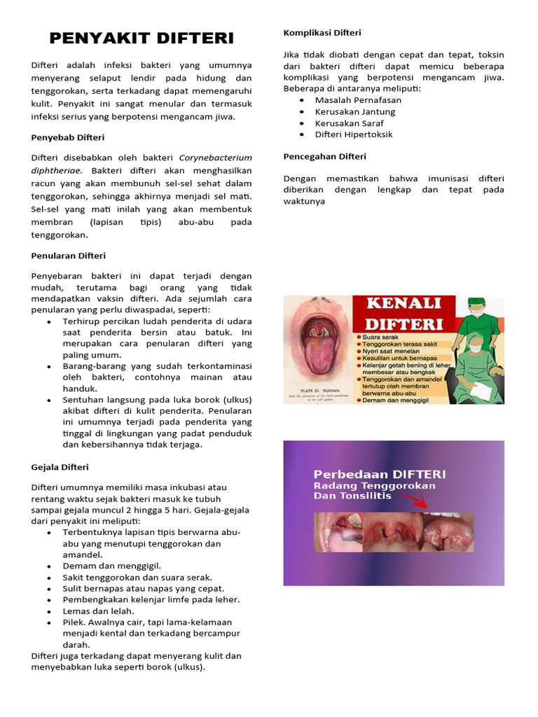 Panduan Lengkap Penyakit Difteri | PDF