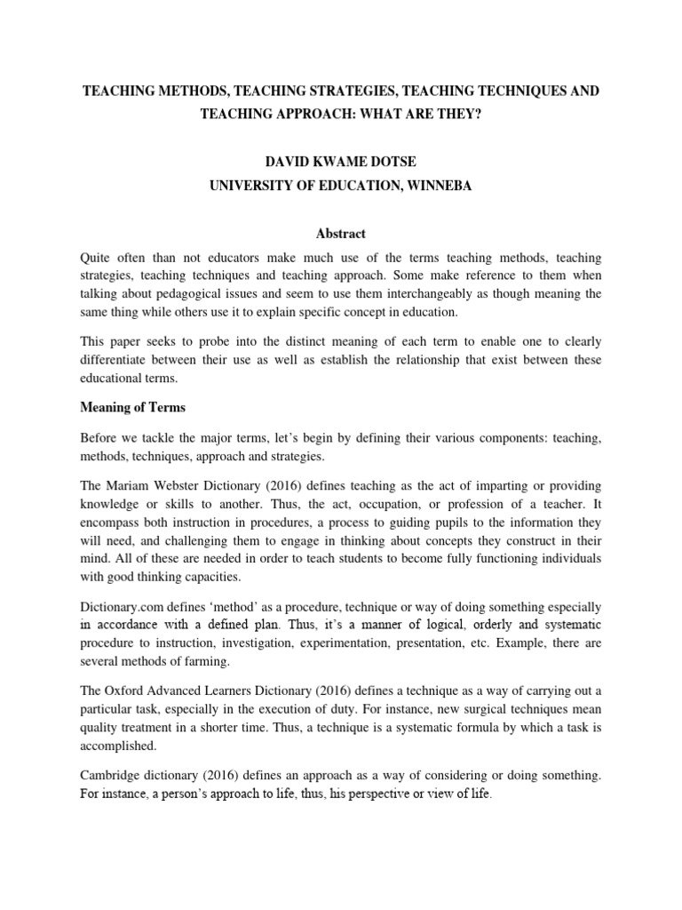 TEACHING METHODS TEACHING STRATEGIES TEA D9d5ec3ba 240202 063339 | PDF | Teaching Method | Teachers