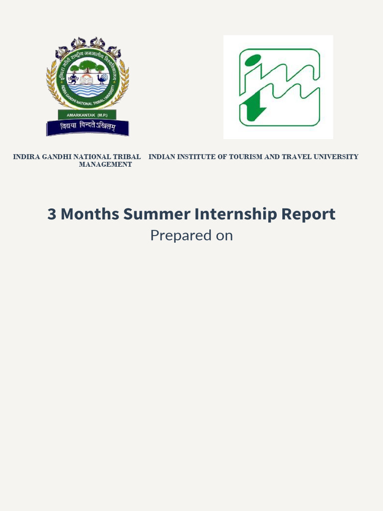 Intership Report Hospitality | PDF | Tourism | Infrastructure