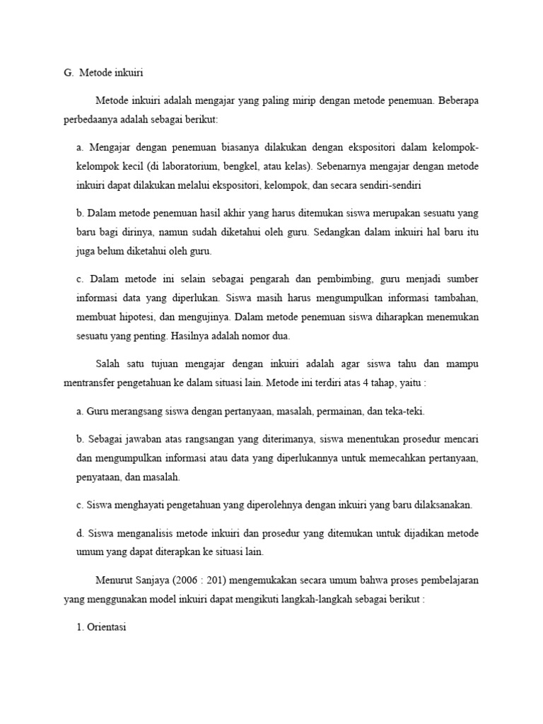 Metode Inkuiri | PDF
