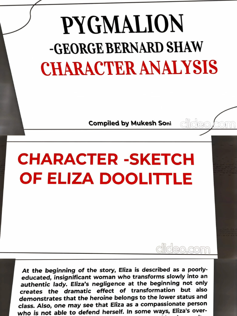 Character Sketch | PDF | Pygmalion (Play)