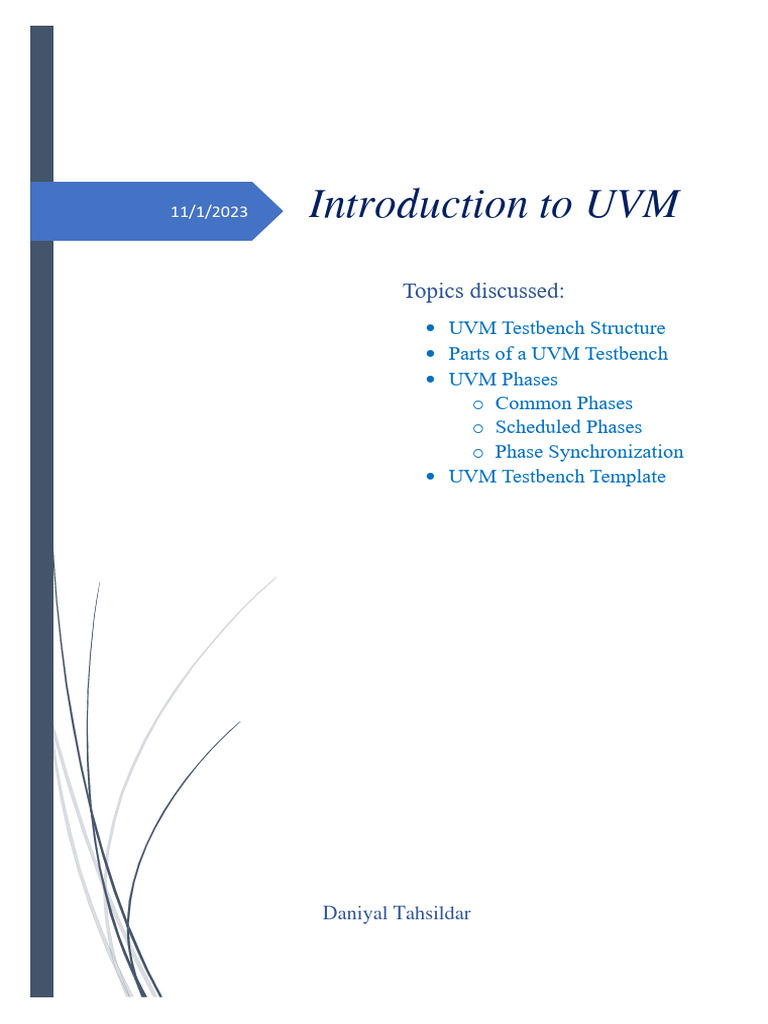 Intro To UVM Part 1 | PDF | Simulation | Class (Computer Programming)