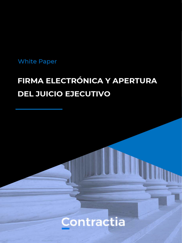White Paper Sobre Firma Electr Nica y Juicio Ejecutivo 1654167427 | PDF