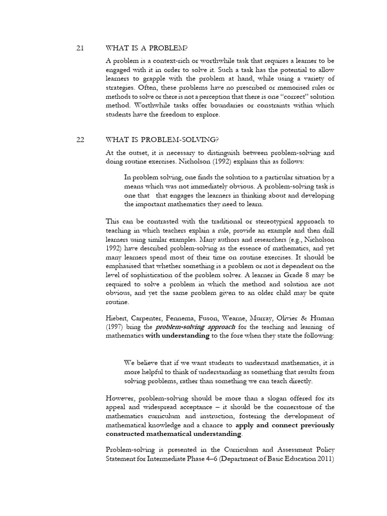 WHAT IS A PROBLEM_Learning unit 2 | PDF | Learning | Teachers