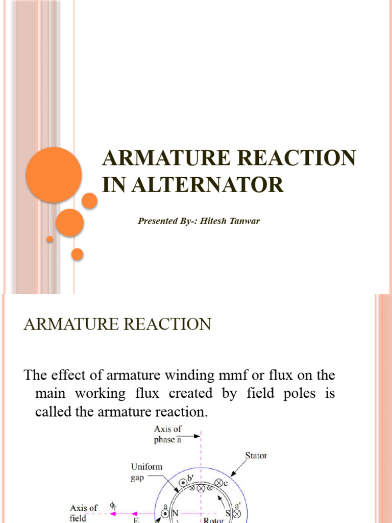Armature Reaction in Alternators | PDF | Manufactured Goods | Materials ...