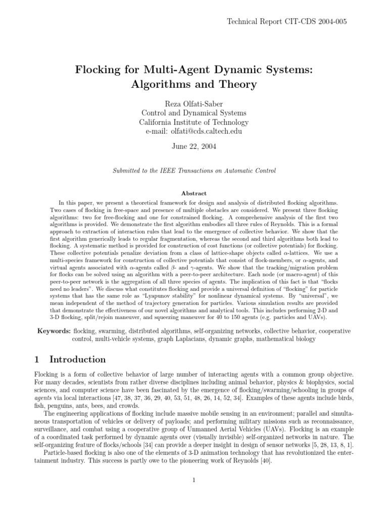 Flocking Tr04 005 | PDF | Graph Theory | Applied Mathematics