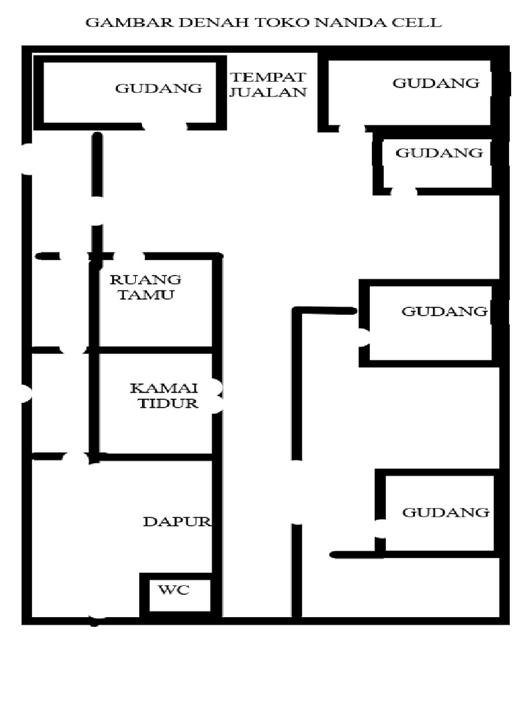 Gambar Denah Toko Nanda Cell | PDF