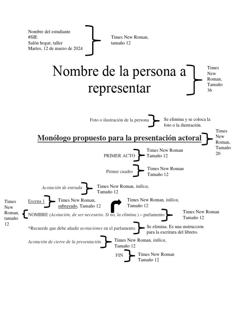 Instrucciones de Formato Para El Libreto | PDF