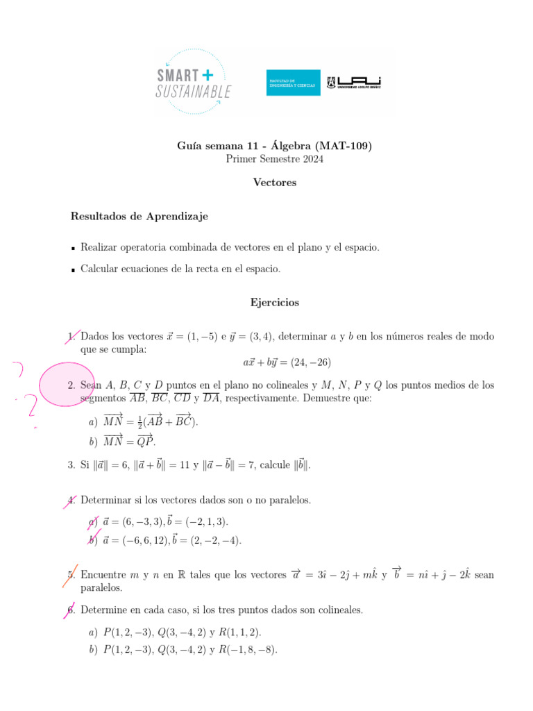 2024 Algebra Geometria Vectorial | PDF | Espacio vectorial | Vector Euclidiano