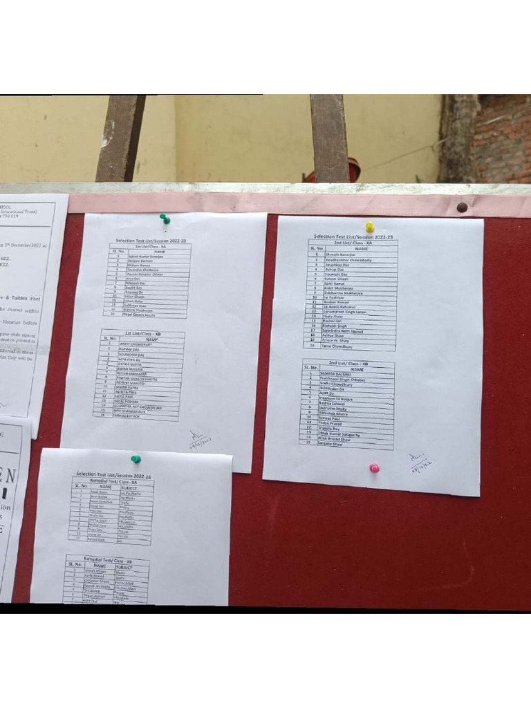 Selection Test List Class 10 | PDF