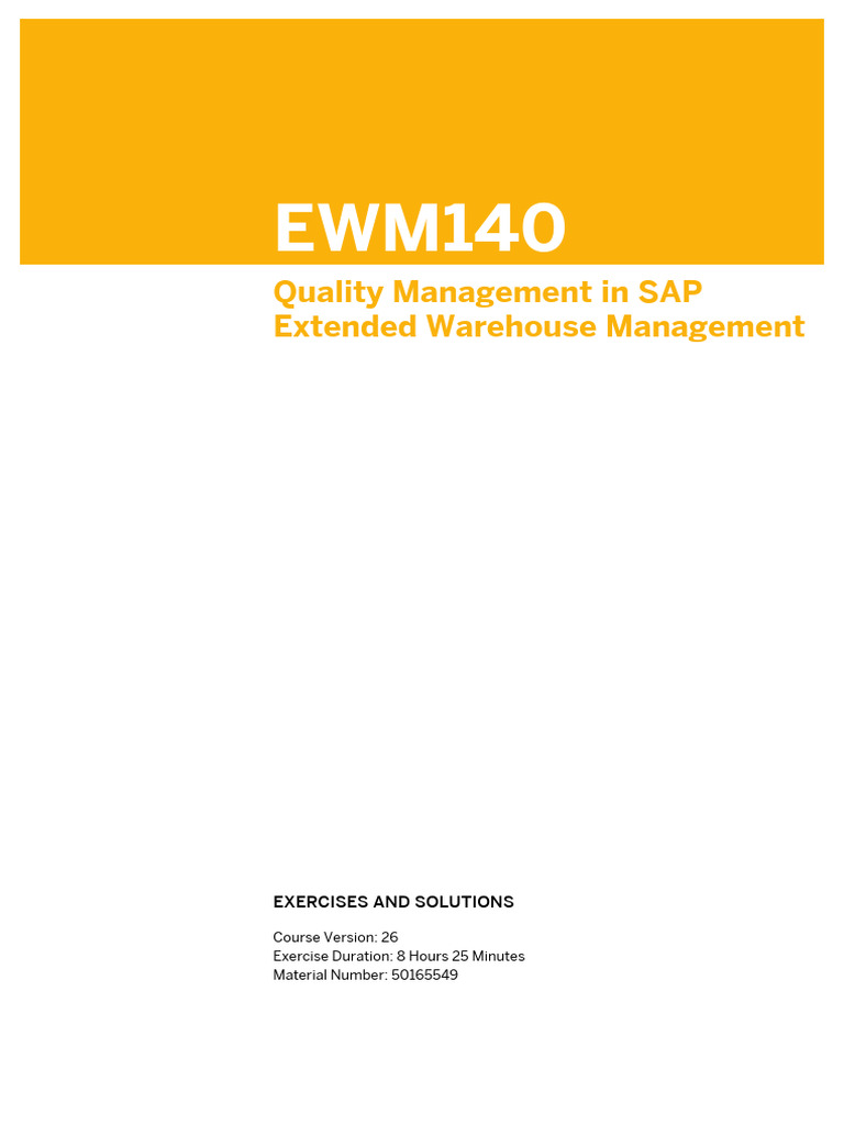 Ewm - QM | PDF | Login | User (Computing)