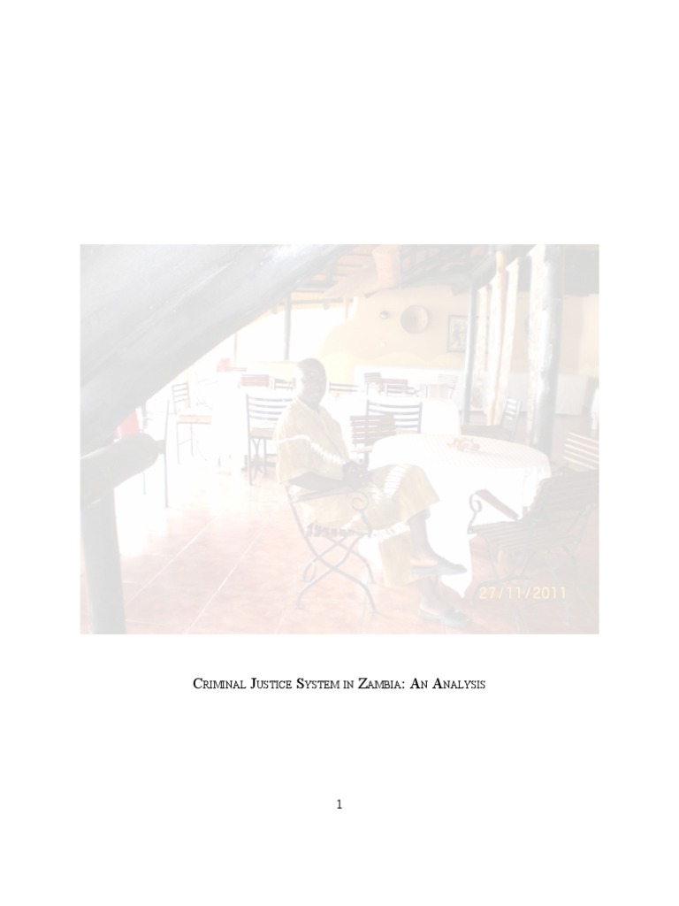 Criminal Justice System in Zambia | PDF | Bail | Criminal Procedure In ...