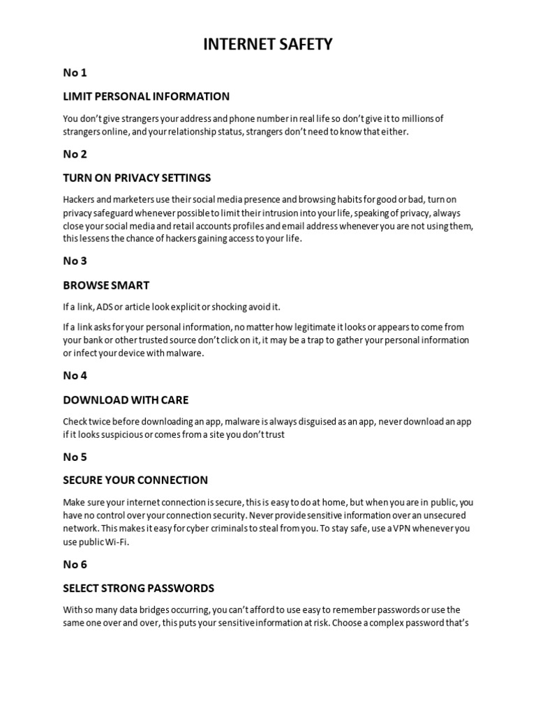 INTERNET SAFETY-PEP TALK | PDF | Malware | Privacy