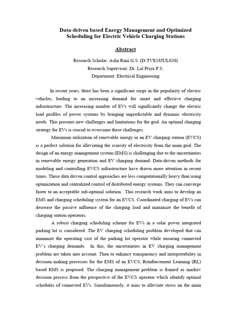 Abstract 2 | PDF | Electric Vehicle | Mathematical Optimization