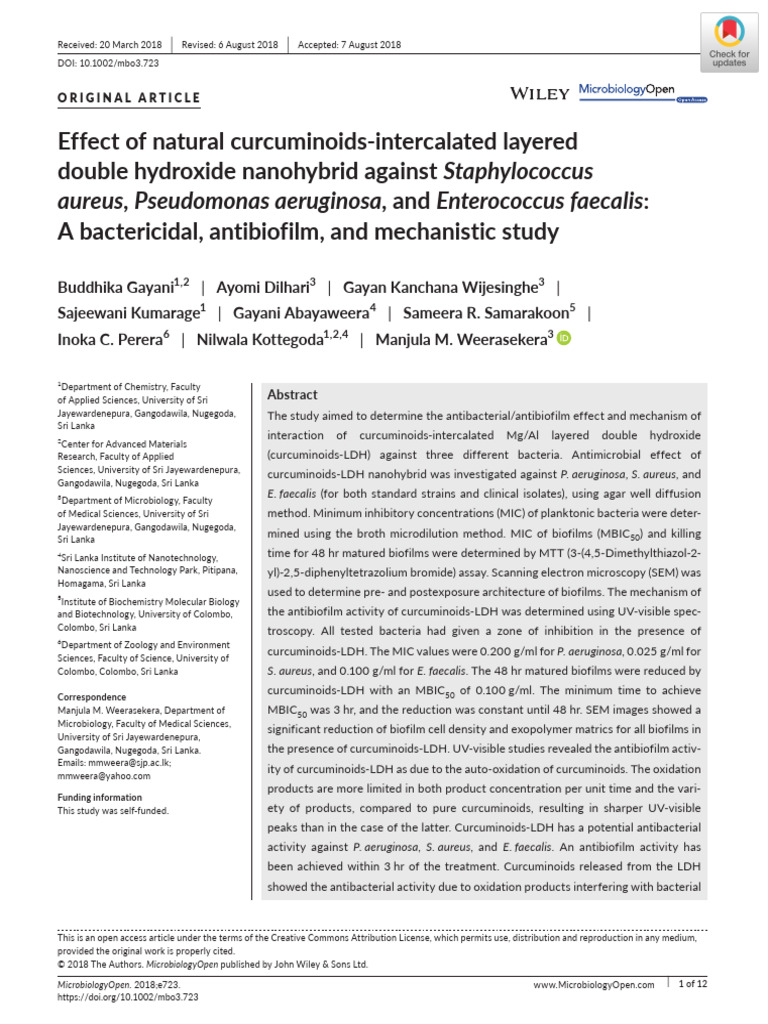 2018_Gayani et al 2018 | PDF | Biofilm | Biology