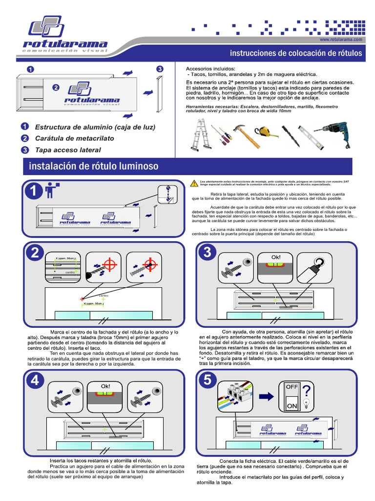 Manual Instalacion Rotulos | PDF