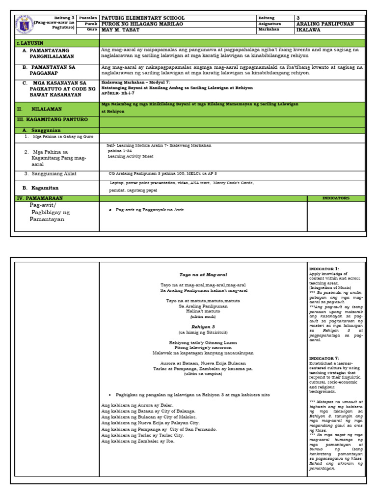 TEMPLATE-OF-DLP-IN-AP 2ndq | PDF