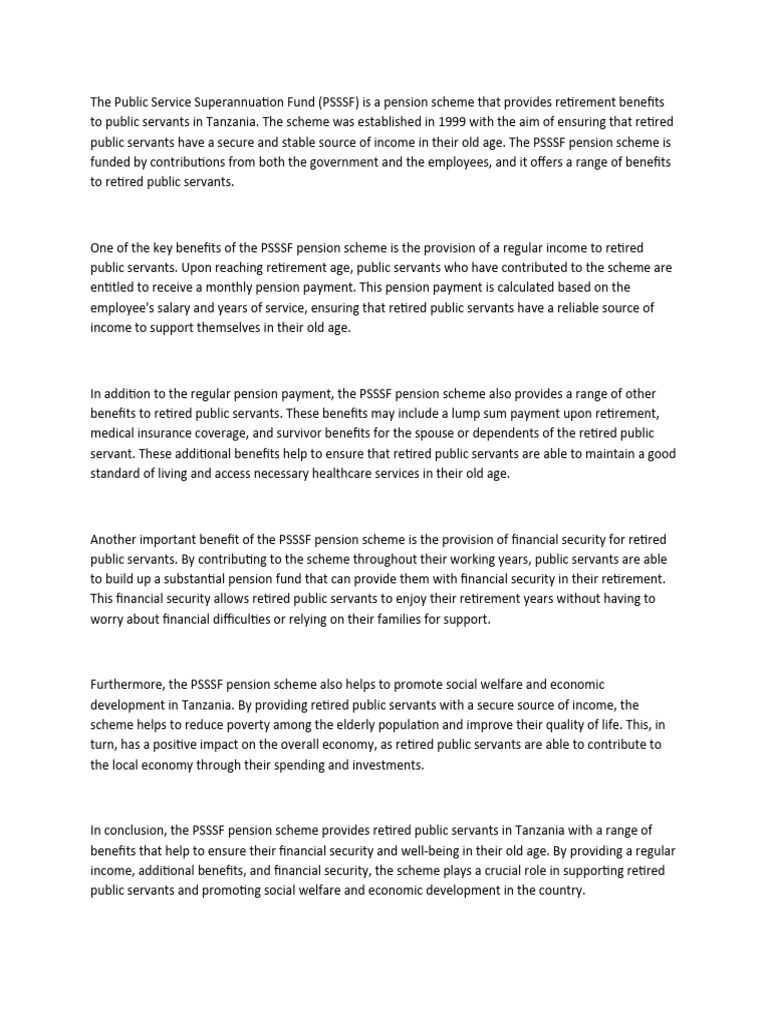 The Public Serv-WPS Office-1 | PDF | Welfare | Pension