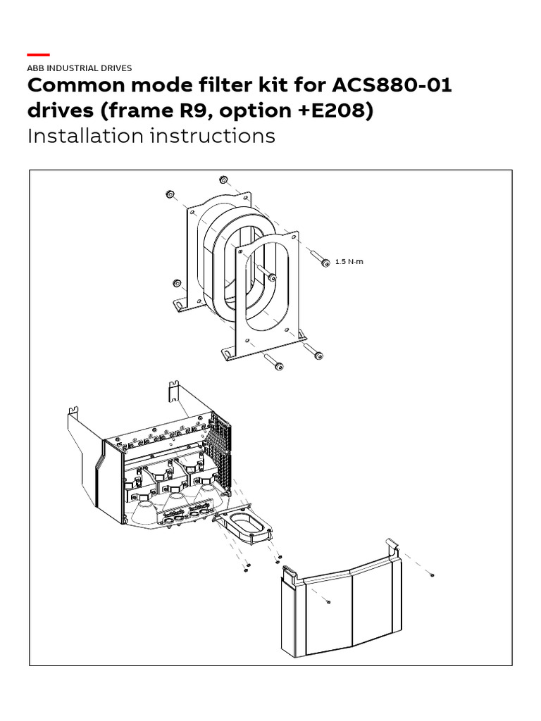Installation Instructions: Common Mode Filter Kit For ACS880-01 Drives ...