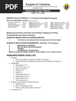 Knight of Columbus Membership Certification | PDF