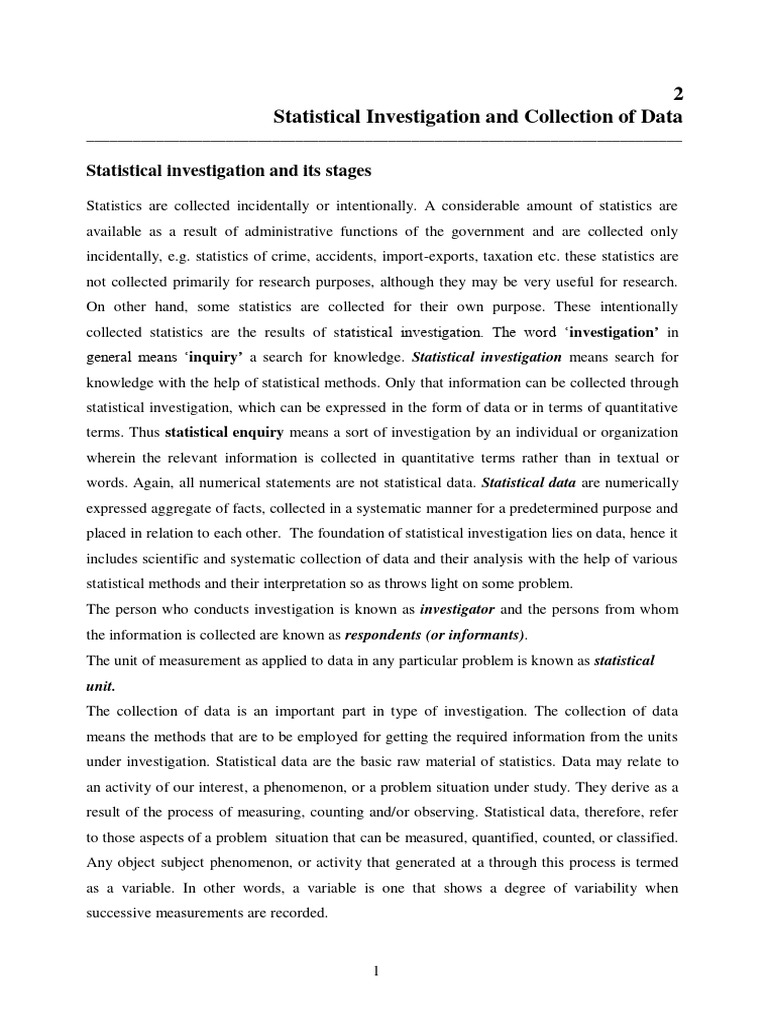 CL 6 - Statistical Investigation | PDF | Statistics | Methodology