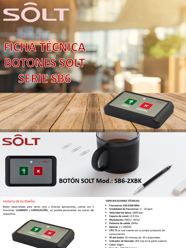 Ficha Tecnica Solt-Botones Serie SB6 | PDF | Diodo emisor de luz ...