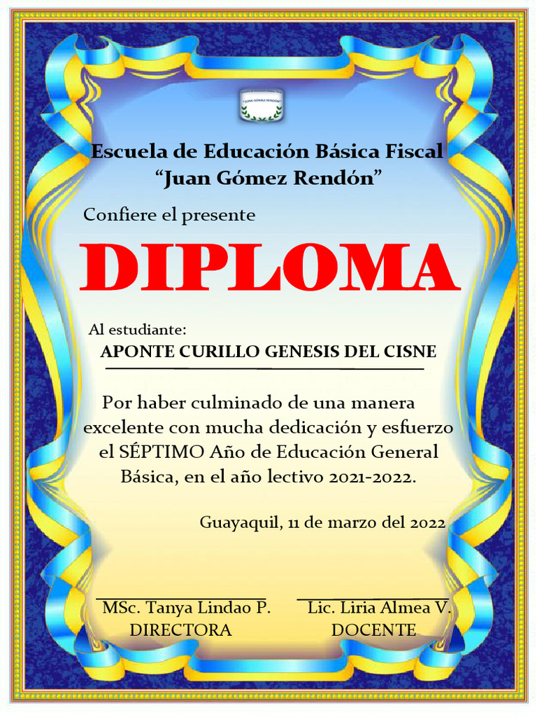 Diplomas Septimo | PDF