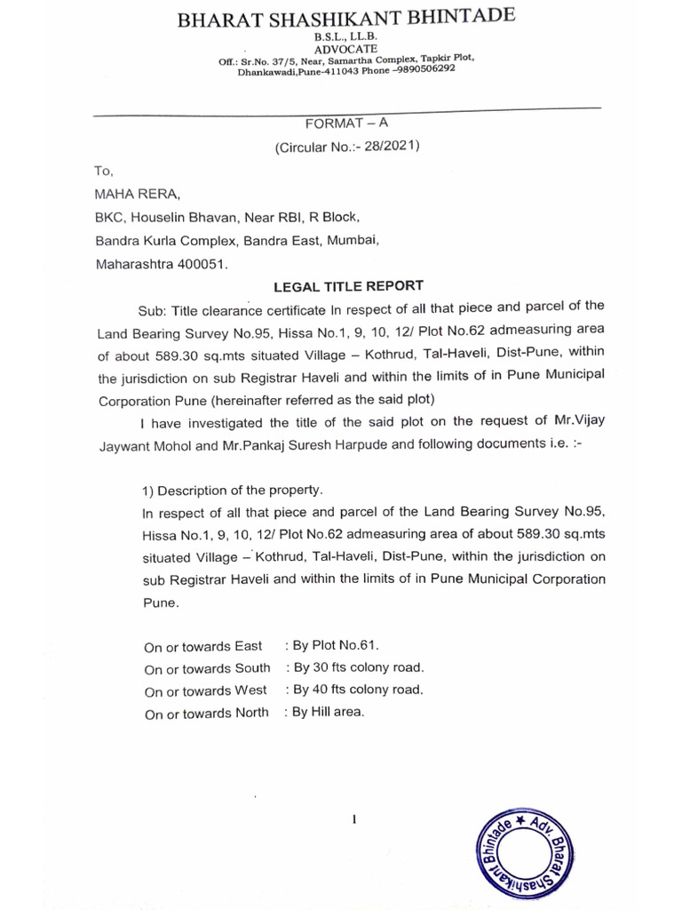 1 Copy of The Legal Title Report | PDF