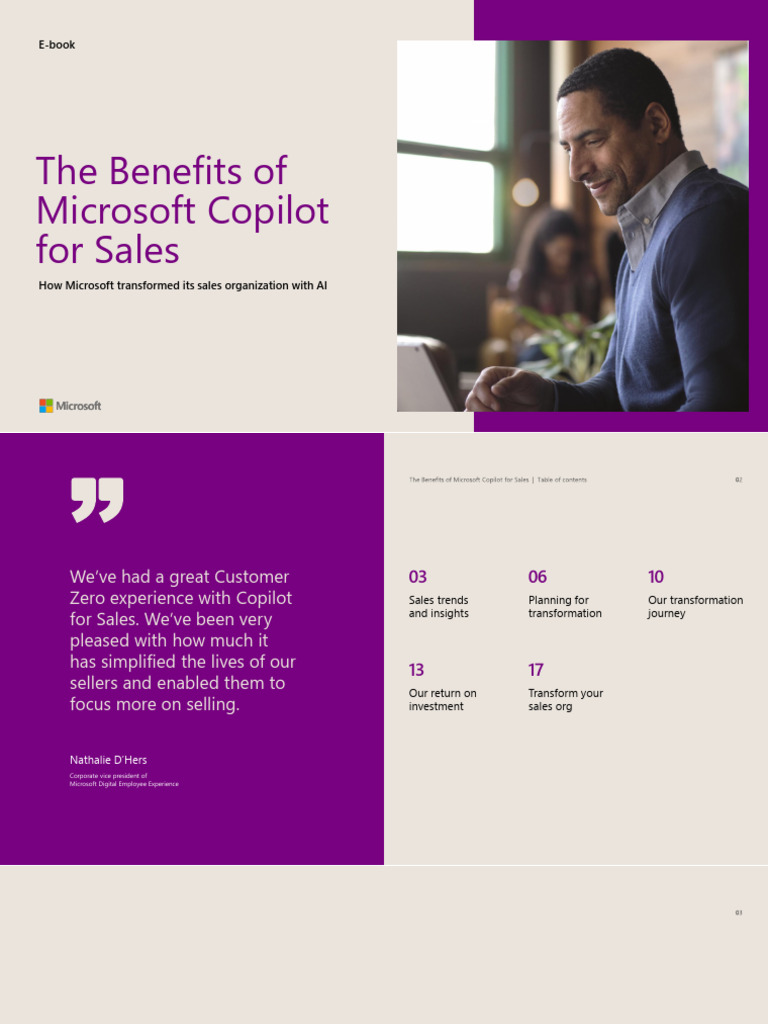 Benefits of Microsoft Copilot For Sales Ebook | PDF | Customer Relationship Management | Sales