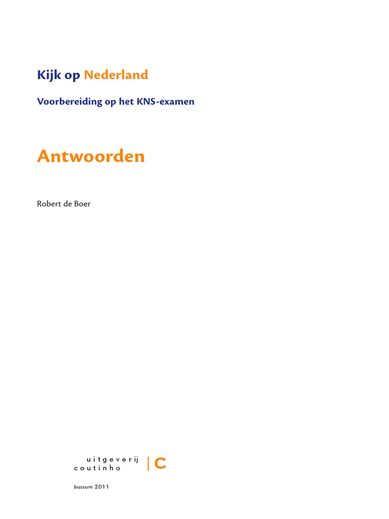 Antwoorden Kijkopnl | PDF