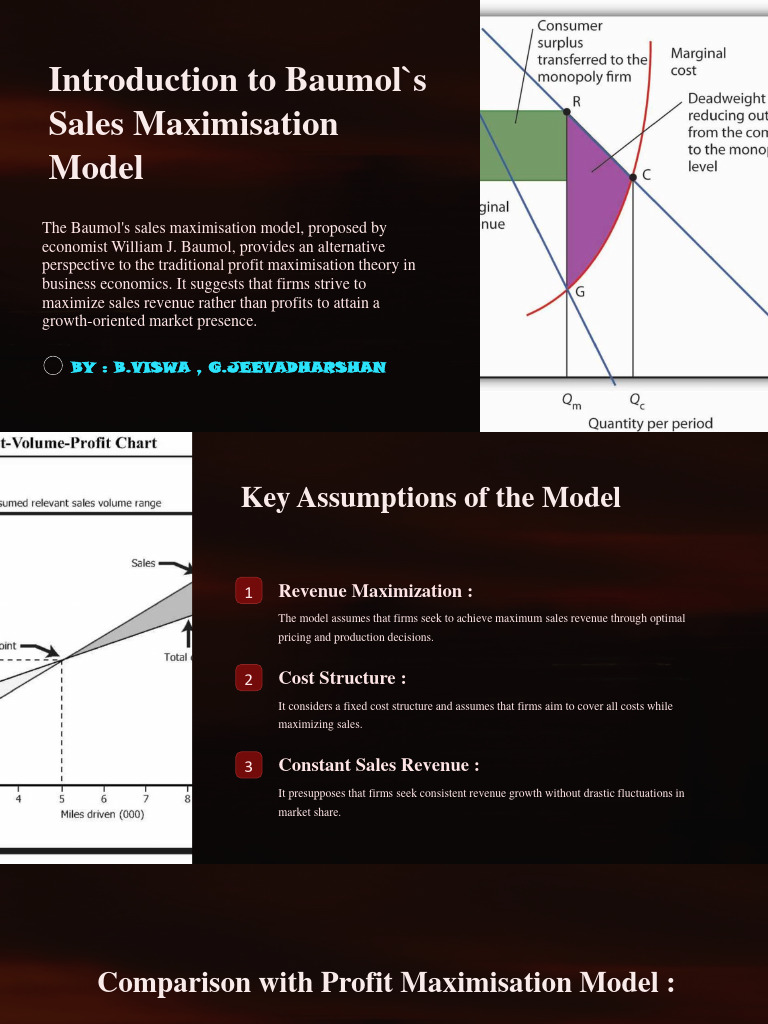 Baumol's Sales Maximisation Model Explained | PDF | Profit (Economics ...