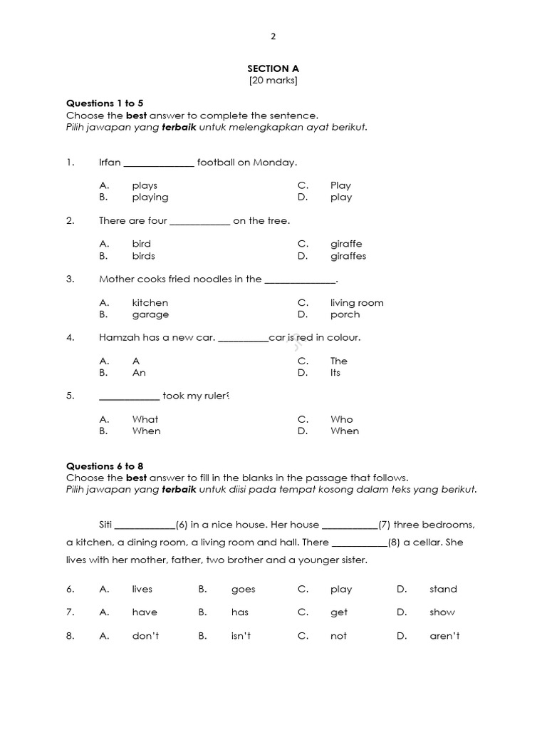 SS246 Latihan Inggeris 2 | PDF | Phonics