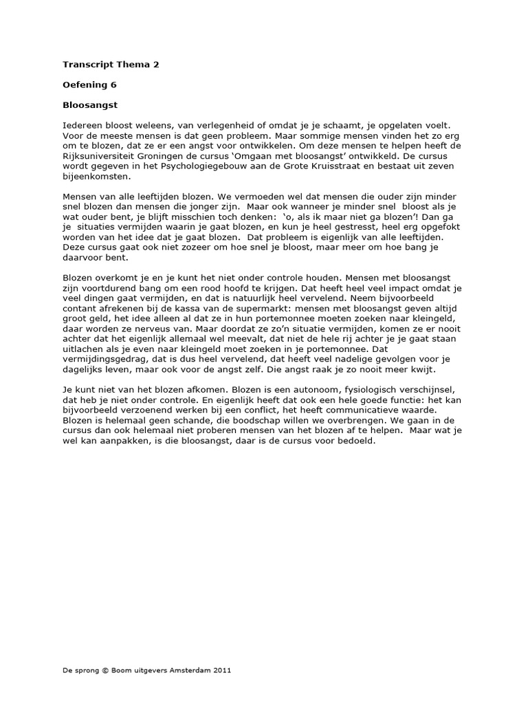 Oefening 6 - Transcript | PDF