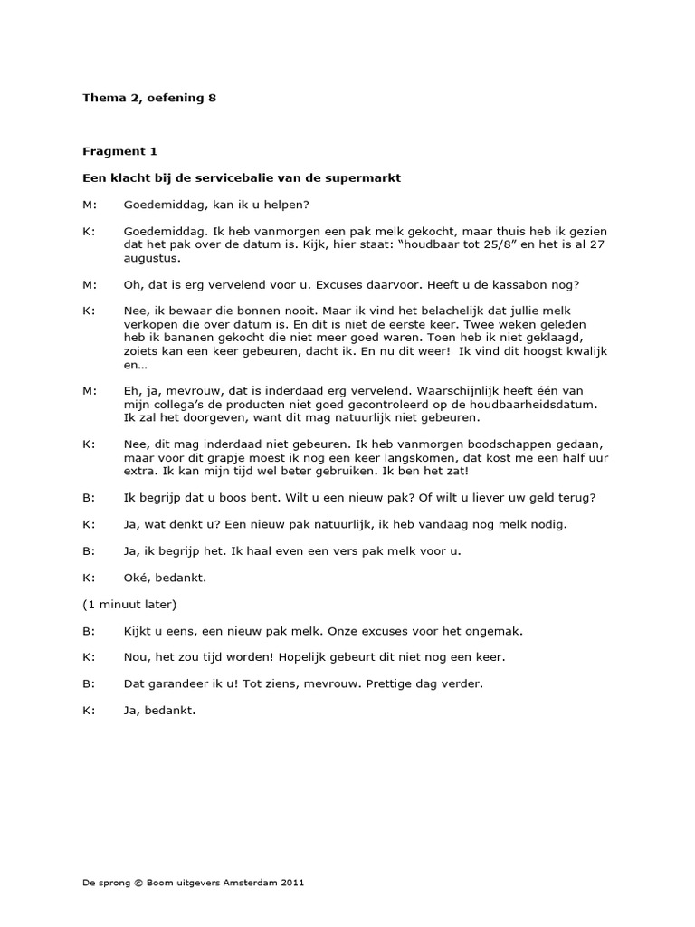 Oefening 8 - Transcript | PDF