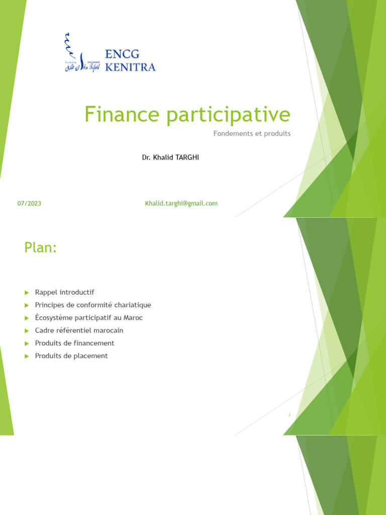Finance participative et Charia au Maroc | PDF | Banques | Sodles